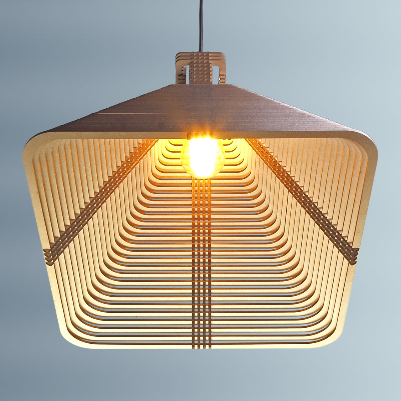 Zooki Model 20 "RA" Wooden Pendant Light | Ceiling Light Fixture ...